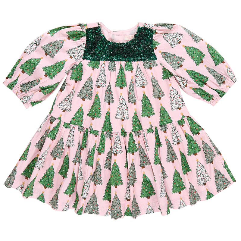 Fiona Dress-Pink Trees – Sadie's